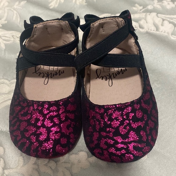Monkey Feet | Shoes | Monkey Feet Hot Pink Glitter Leopard Ballet Flats ...